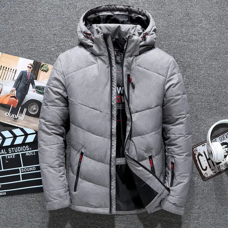 Insulated Hooded Puffer Jacket – Steel Grey – TrendHood